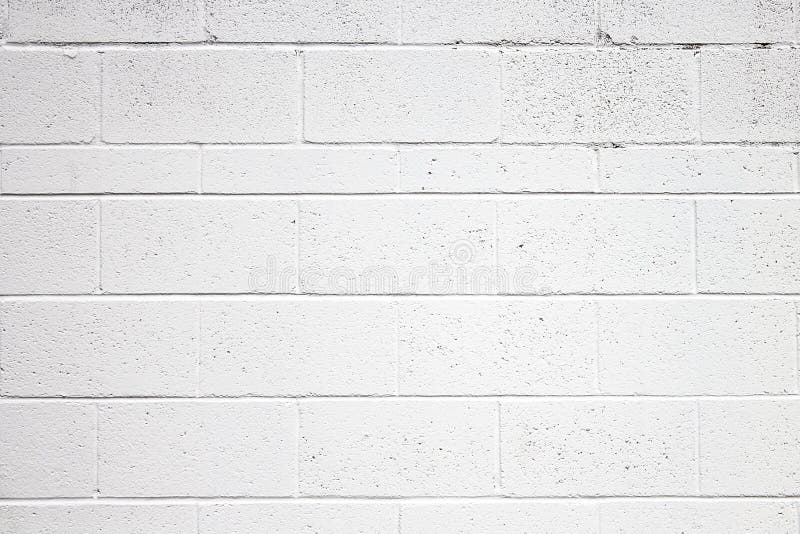 Blanco De Cinder Block Wall Texture Painted Imagen de archivo - Imagen ...