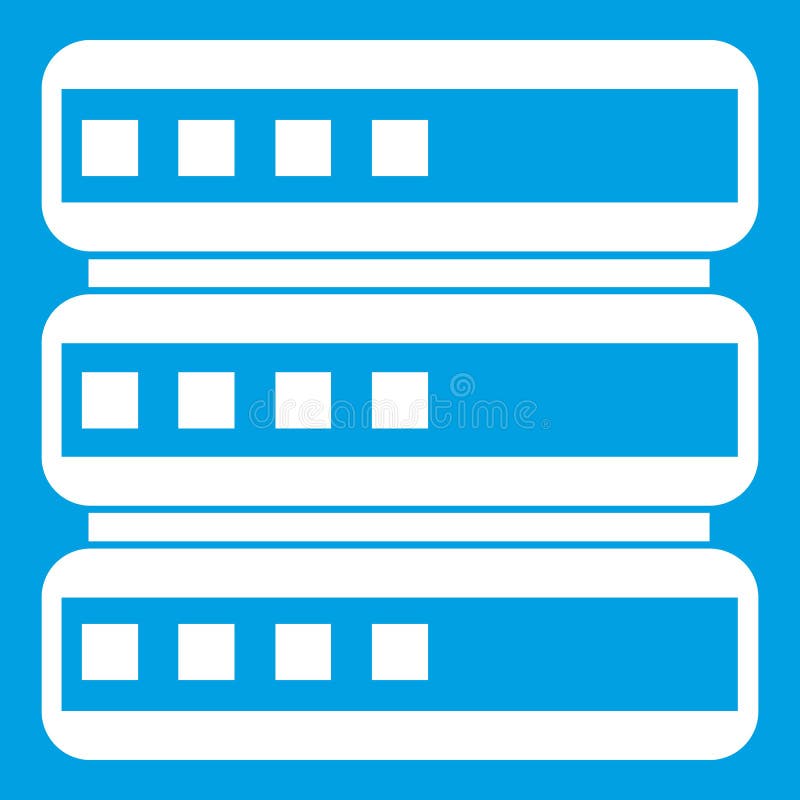 Blanco Del Icono De La Base De Datos Ilustración del Vector ...