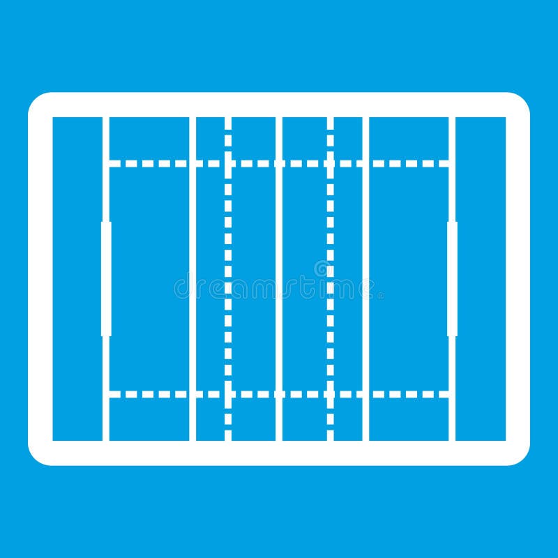 Blanco Del Icono Del Campo Del Rugbi Ilustración del Vector ...