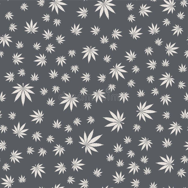 Blanco Inconsútil De La Marijuana De La Textura Ilustración del Vector ...