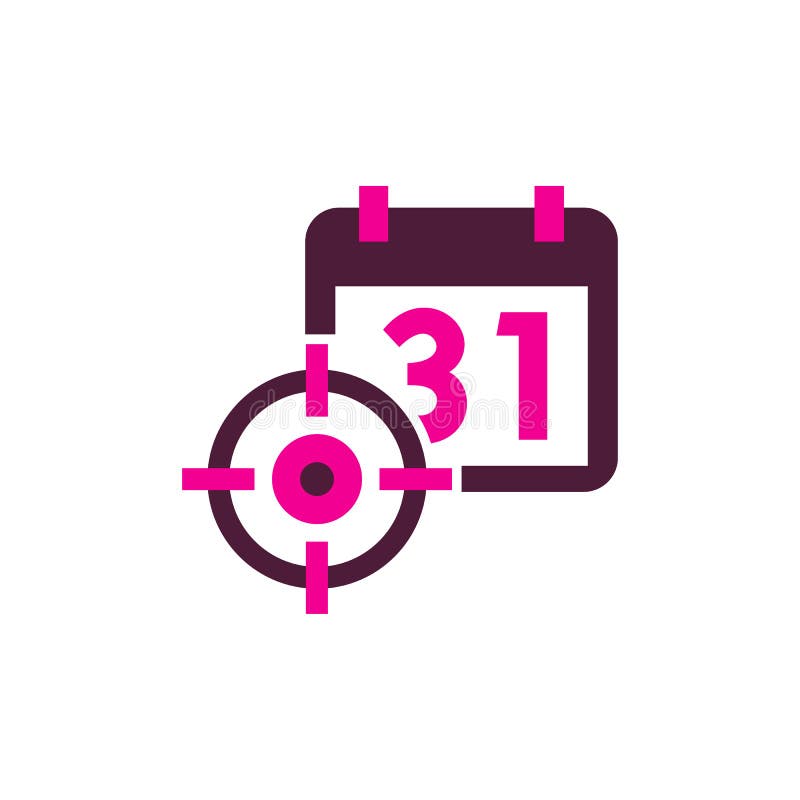 Blanco Logo Icon Design De La Fecha Ilustración del Vector ...