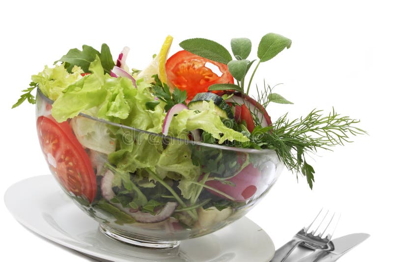 Blandad Sallad Med Skinka Och Ost Arkivfoto - Bild av grönsaker ...