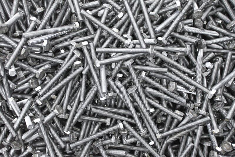 Olika Typer Av Skruvar Och Bultar Som Fångas I Droppe Stock ...