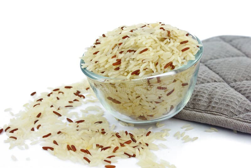 Blandade Ris I Den Glass Bunken Arkivfoto - Bild av östligt, kärnor ...