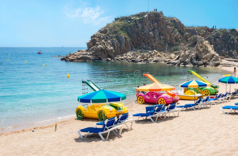Blanes Beach. Costa Brava, Catalonia, Spain Editorial Photo - Image of ...