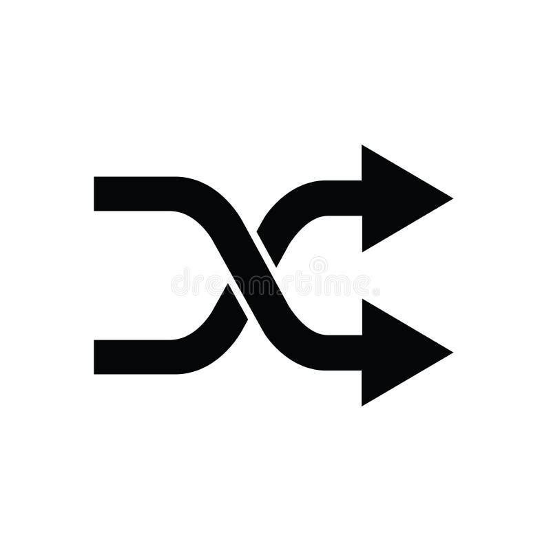 Shuffle Playing Icon Using Technology Sign Stock Illustration ...