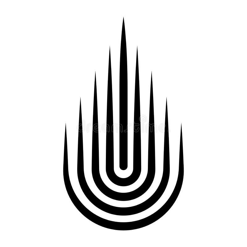 Sharp Shape Abstract Logo Design, Drop of Water, Flame of Fire ...