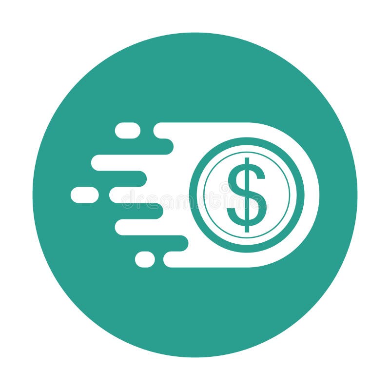 Fast Money Transfer Sign, Quick Service and on Time Delivery Symbol ...