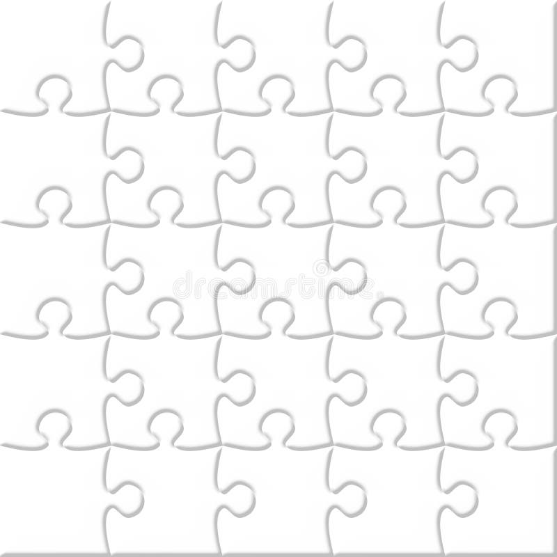 Jigsaw Puzzle Blank Template 4x5, Twenty Pieces Stock Illustration ... Jigsaw Puzzle Blank Template 4x5, Twenty Pieces Stock Illustration ...