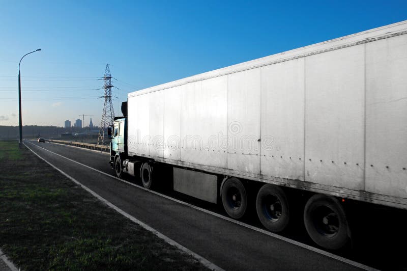 Blank truck stock image. Image of asphalt, trucking, export - 5213467