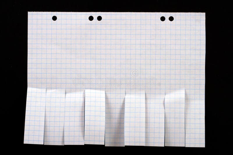 Blank Ad Paper with Cut Slips Stock Photo - Image of material, message ...