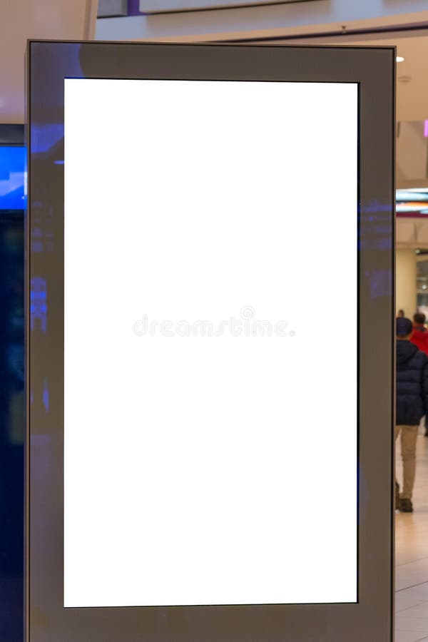 Blank Ad Space Sign Isolated in a Mall Stock Photo - Image of marketing ...