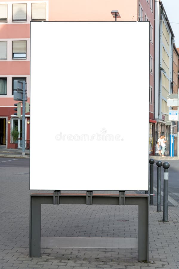 Blank Ad Space Sign Isolated in the Street Stock Image - Image of ...