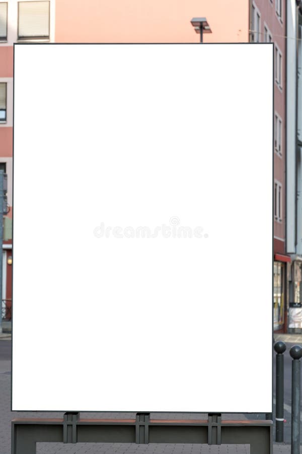 Blank Ad Space Sign Isolated in the Street Stock Image - Image of ...