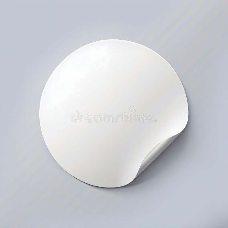 Blank Adhesive Sticker Mockup with Peeling Corner Stock Illustration ...