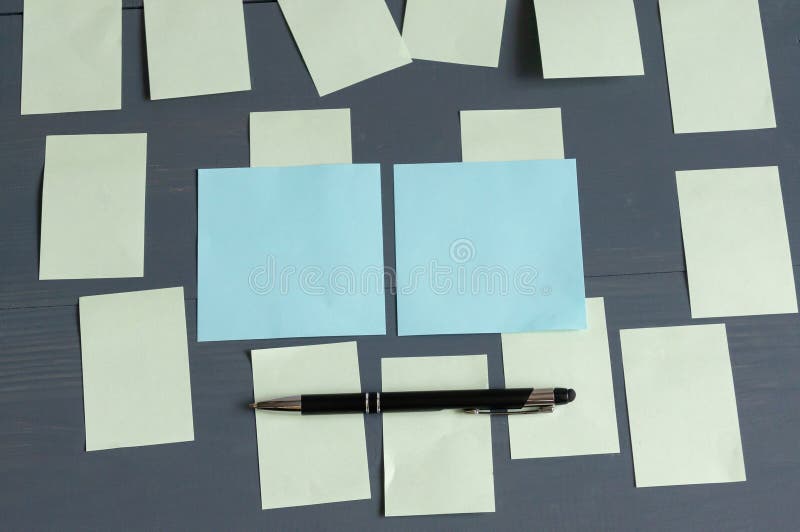 Blank Adhesive Stickers, Two Colored Blank Sheets Stock Photo - Image ...