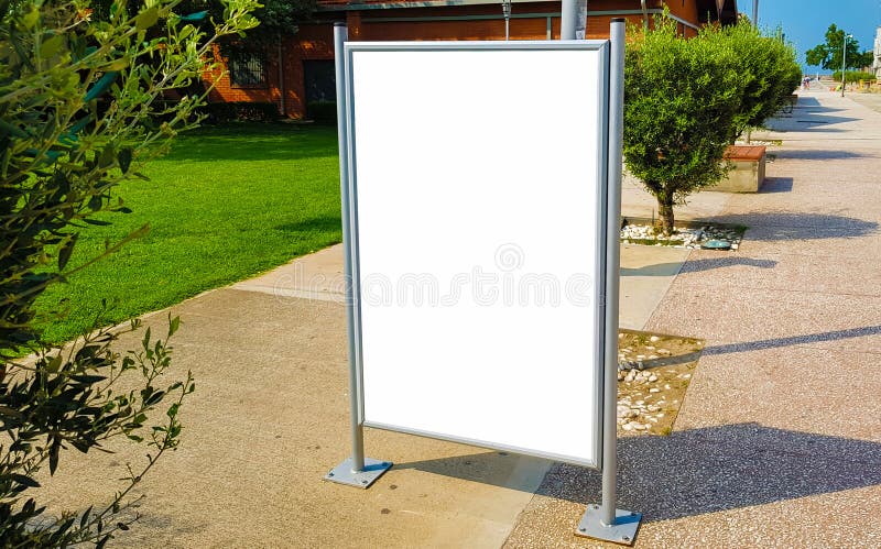Blank Advertisement Banner Ad Template Mock Up Isolated Clipping Path ...