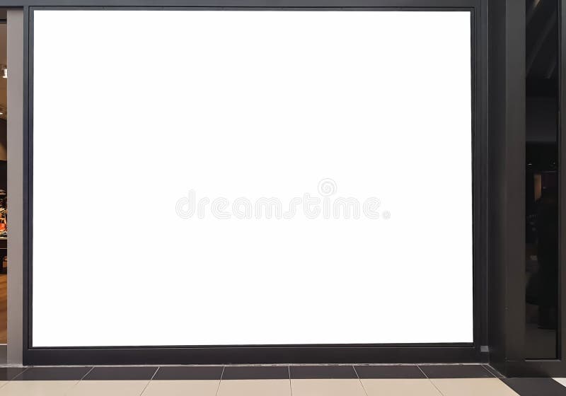 Blank Advertisement Banner Ad Template Mock Up Isolated Clipping Path ...