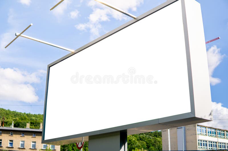 Blank Advertisement Billboard Mock-up Ad Space in a City Stock Photo ...