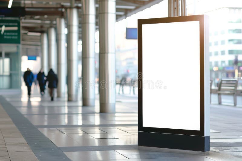 Blank Advertisement Billboard at the Street Stock Image - Image of ...