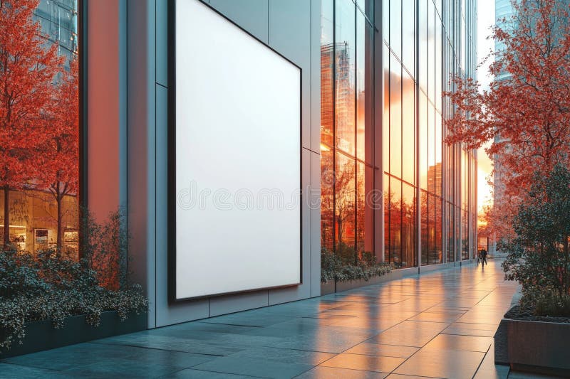 A Blank Advertisement Board on the Side of a Building Stock Image ...