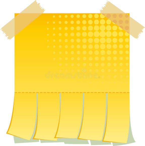 Blank Advertisement with Cut Slips Stock Vector - Illustration of paper ...