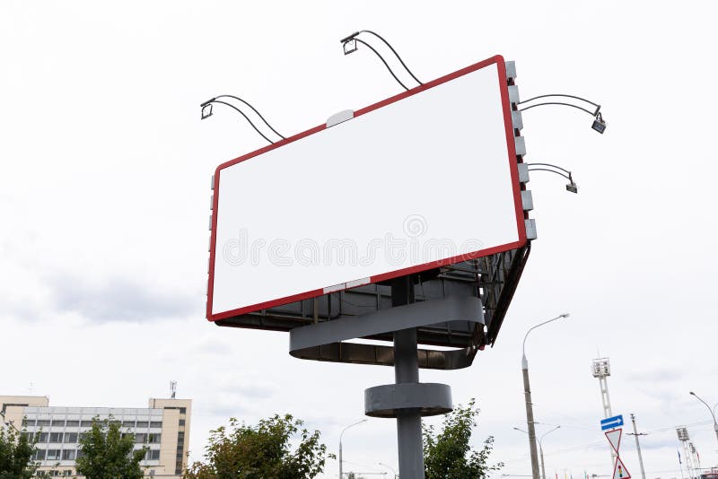 Blank Advertisement Panel in City Centre for Your Advertisement. Stock ...
