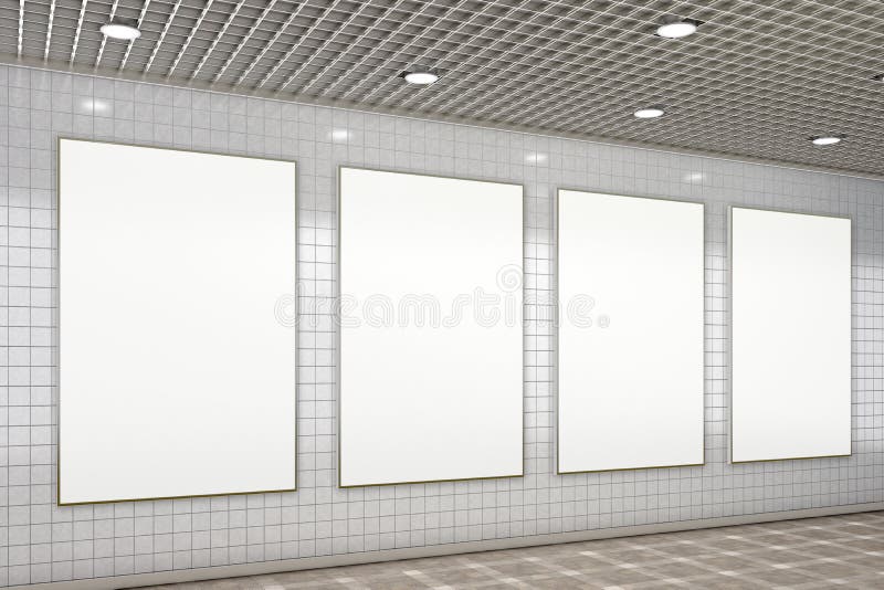 Blank advertisement poster stock illustration. Illustration of ...