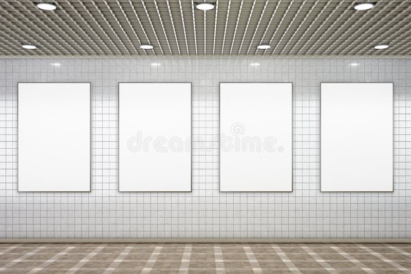 Blank advertisement poster stock illustration. Illustration of ...