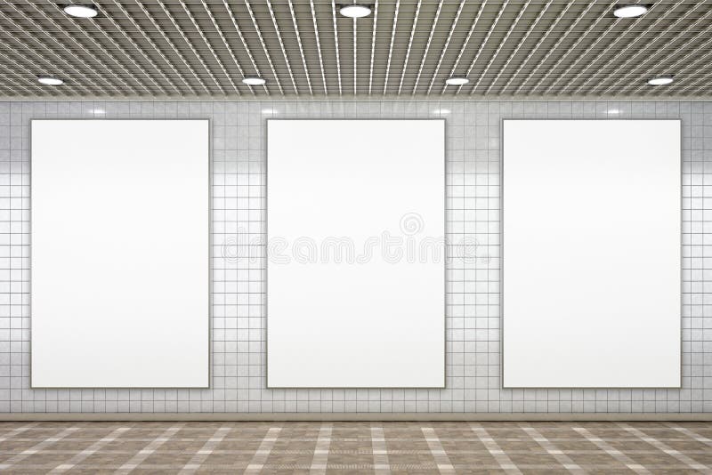 Blank advertisement poster stock illustration. Illustration of sign ...