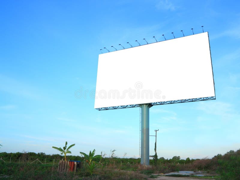 Blank Advertising Billboard Stock Image - Image of blue, info: 25287105