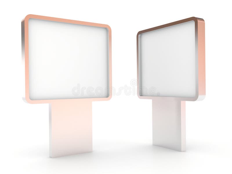Blank Advertising Billboard Abstract Stock Illustration - Illustration ...