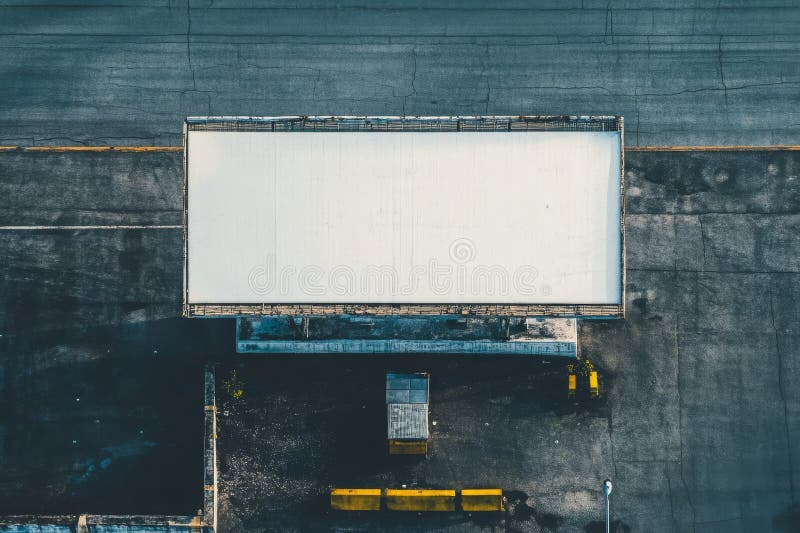 Blank Advertising Billboard in an Airport Terminal. Computer-generated ...