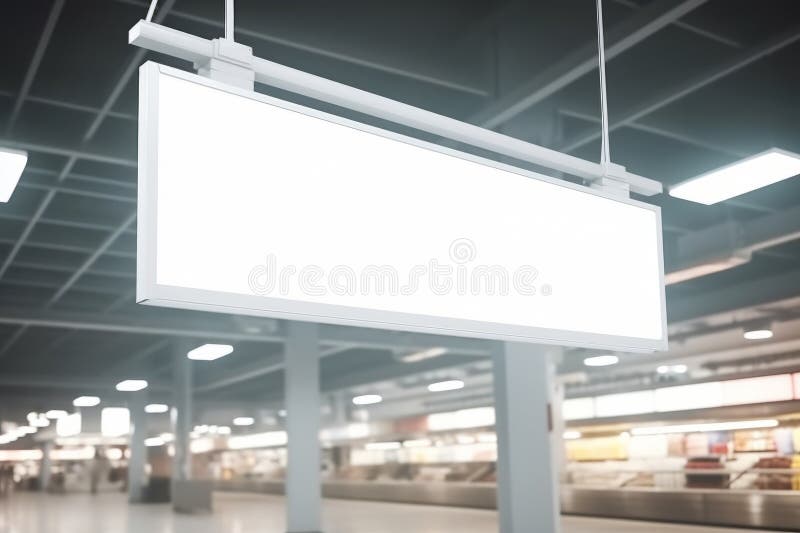 Blank Advertising Billboard Hanging in the Supermarket. Generative AI ...