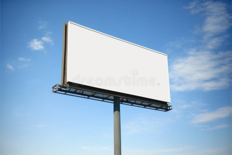 Blank Advertising Billboard in a Large-scale Square Size in Front of ...