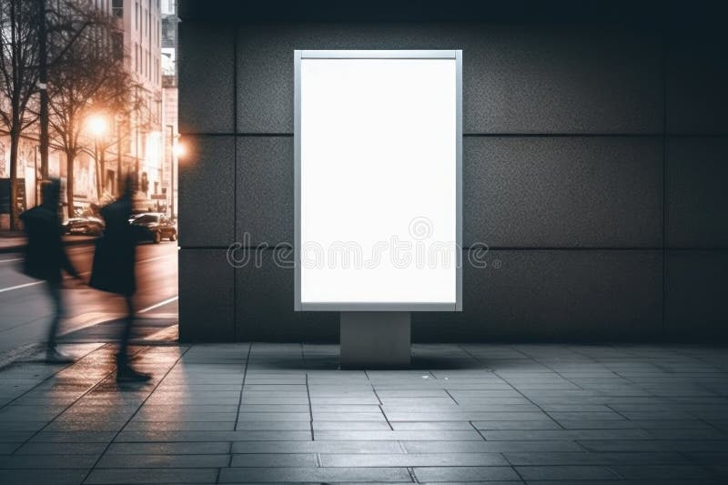 Blank Advertising Billboard in a Large-scale Square Size . Generative ...