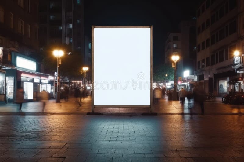 Blank Advertising Billboard in a Large-scale Square Size . Generative ...