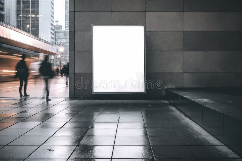 Blank Advertising Billboard in a Large-scale Square Size . Generative ...