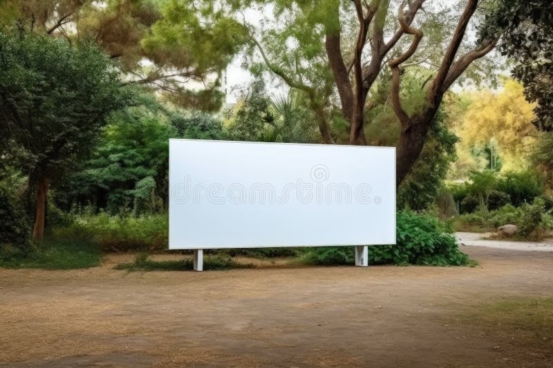 Blank Advertising Billboard in a Large-scale Square Size . Generative ...