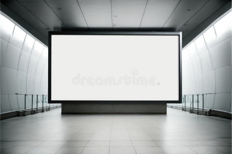 Blank Advertising Billboard in a Large-scale Square Size in Modern ...