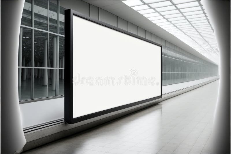Blank Advertising Billboard in a Large-scale Square Size in Modern ...