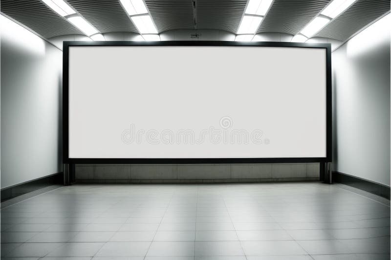 Blank Advertising Billboard in a Large-scale Square Size in Modern ...
