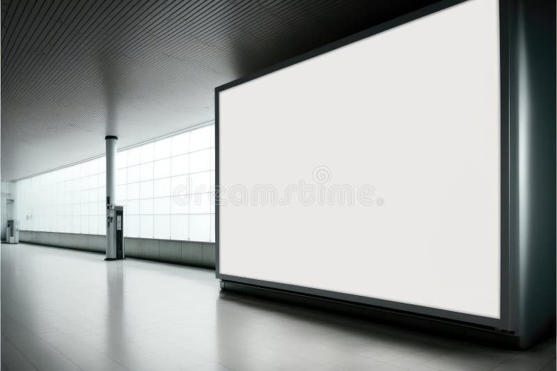Blank Advertising Billboard in a Large-scale Square Size in Modern ...