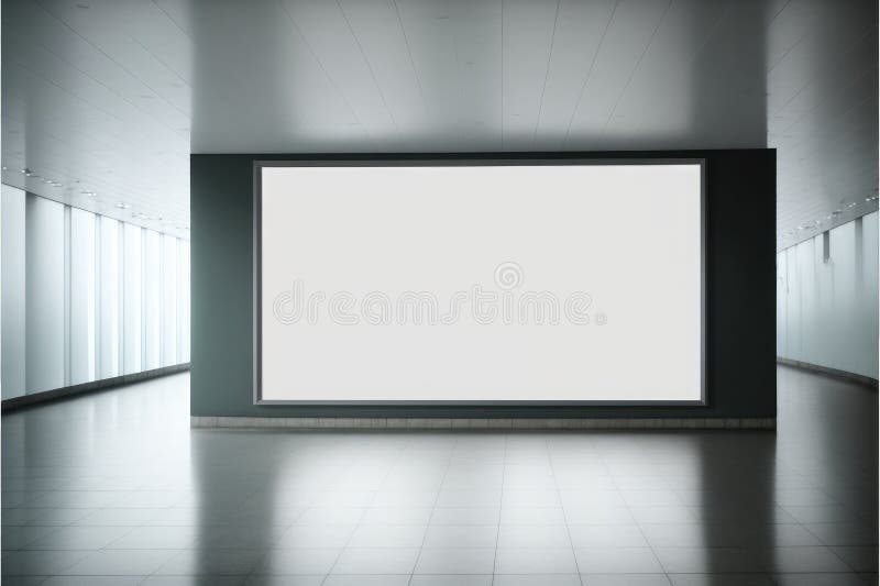 Blank Advertising Billboard in a Large-scale Square Size in Modern ...