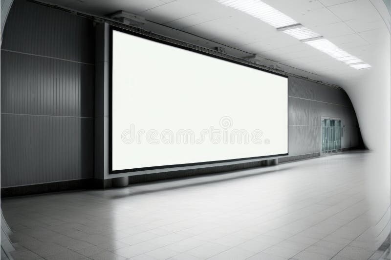 Blank Advertising Billboard in a Large-scale Square Size in Modern ...