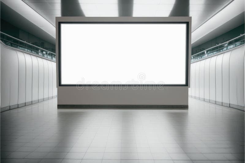Blank Advertising Billboard in a Large-scale Square Size in Front of ...