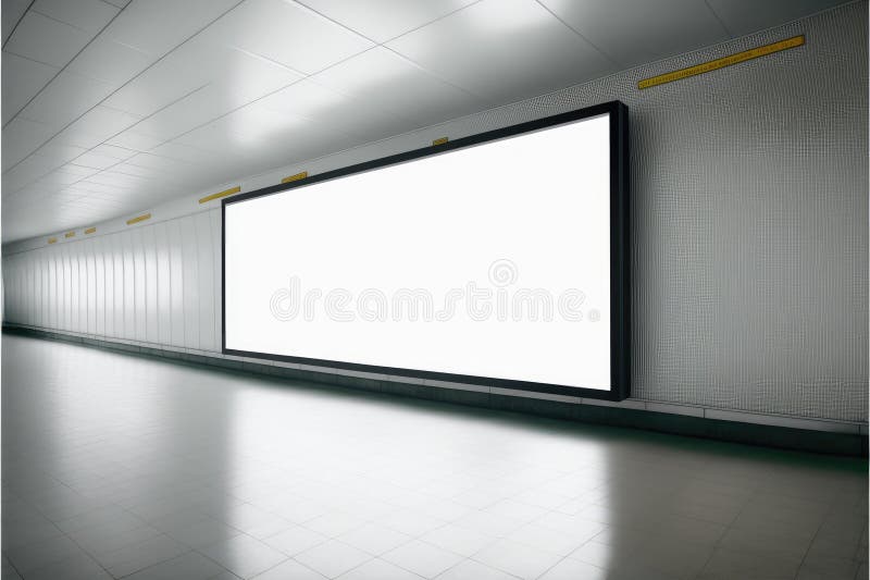 Blank Advertising Billboard in a Large-scale Square Outdoor Highway at ...