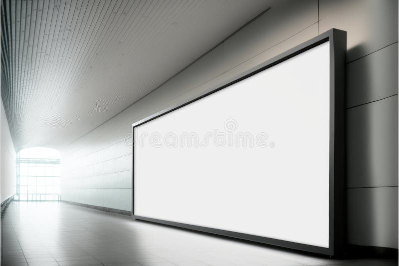 Blank Advertising Billboard in a Large-scale Square Size in Front of ...