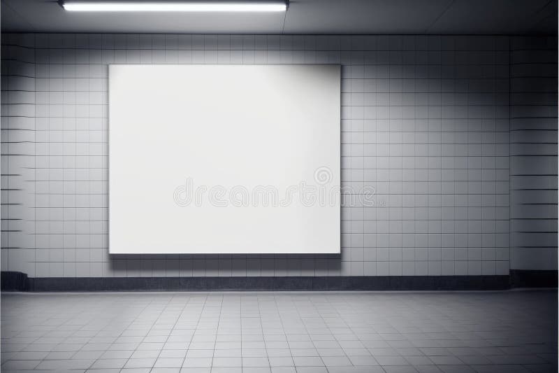 Blank Advertising Billboard in a Large-scale Square Size with White ...