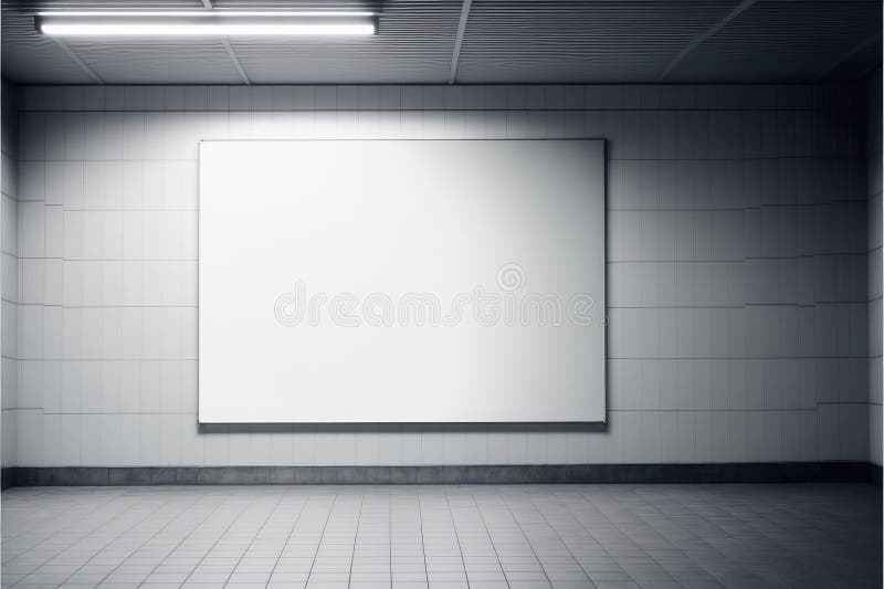 Blank Advertising Billboard in a Large-scale Square Size with White ...